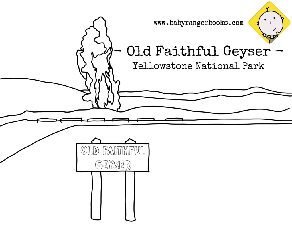 YELLOWSTONE NATIONAL PARK – COLORING PAGES